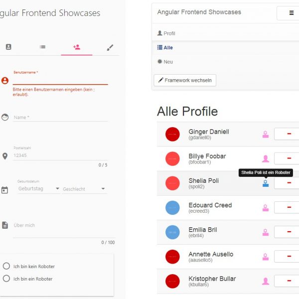 UI-Frameworks für Angular JS - Data One